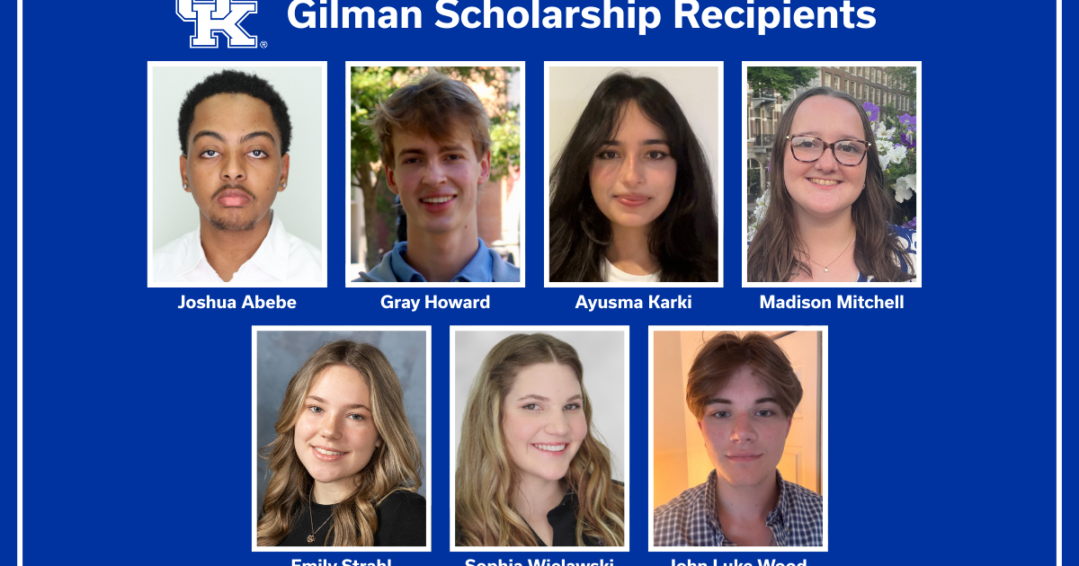 9 UK students earn Gilman Scholarships for education abroad | UKNow